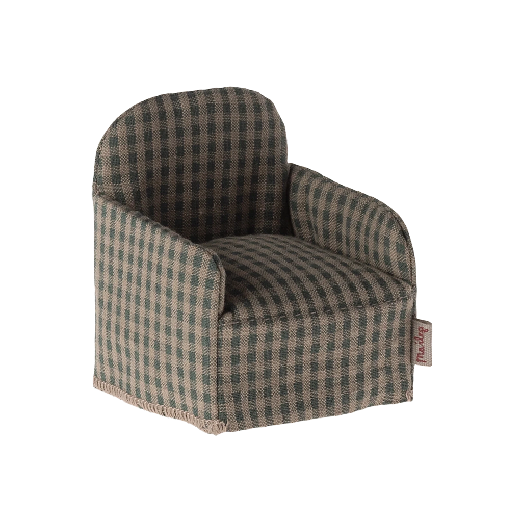 Chair for Mice- Green Checker